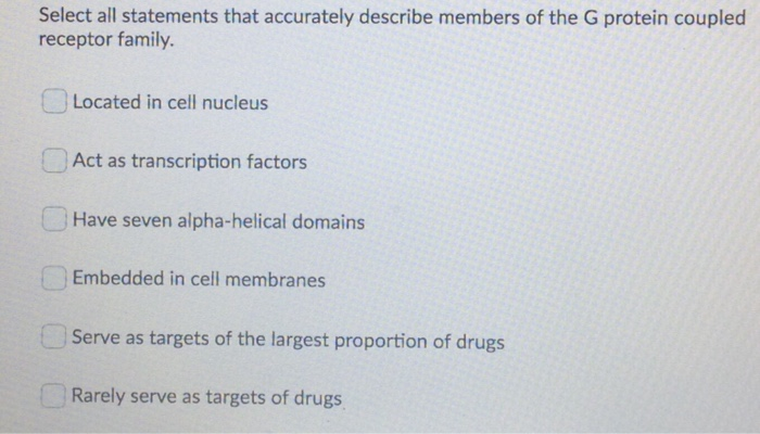 Solved Select all statements that accurately describe | Chegg.com