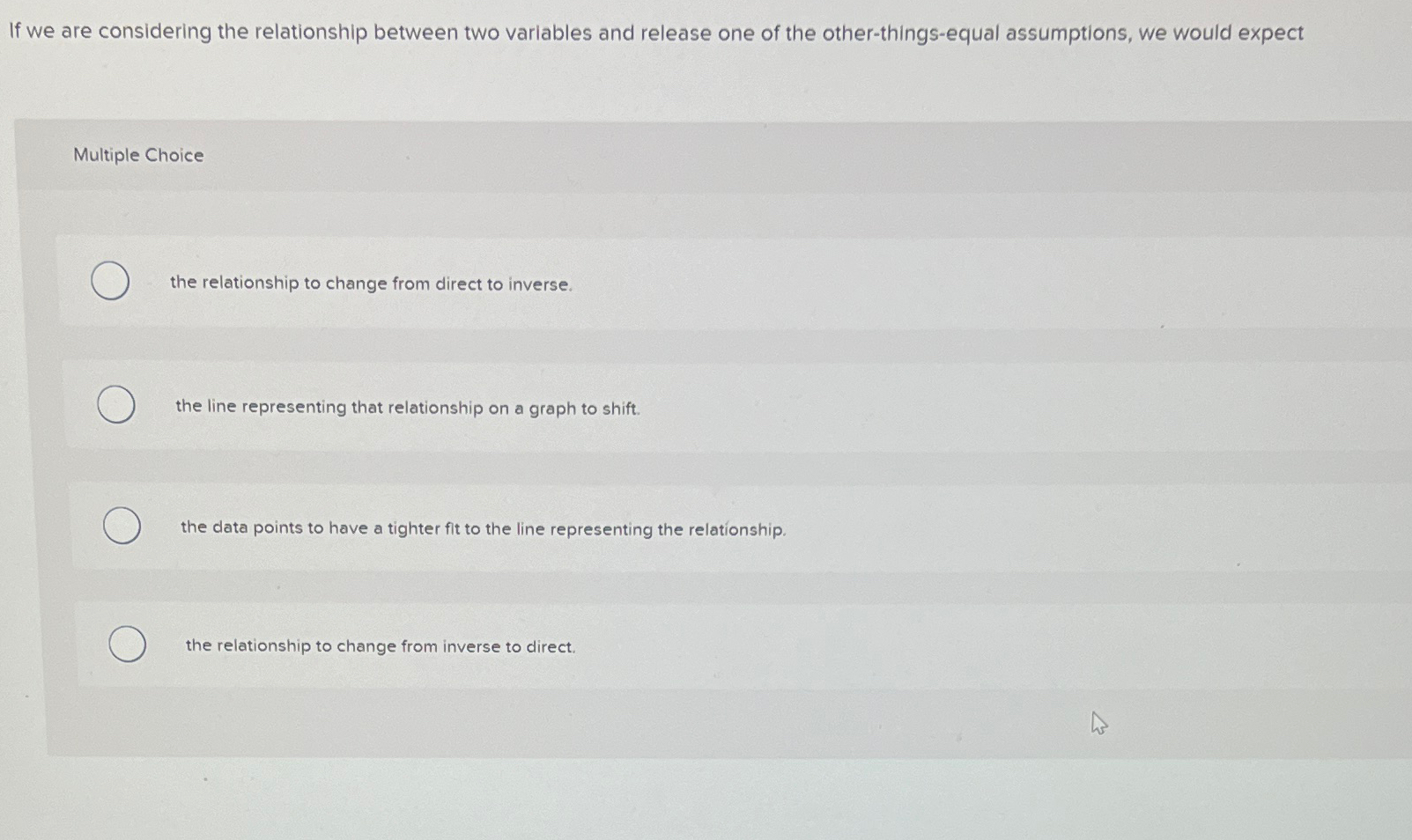 Solved If we are considering the relationship between two | Chegg.com