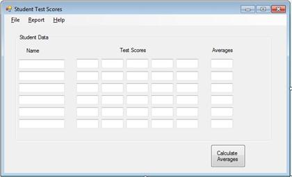 Solved Student Test Scores Form - MUST BE DONE USING AN | Chegg.com