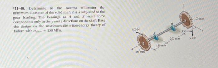 Solved *11-40. Determine to the nearest millimeter the | Chegg.com