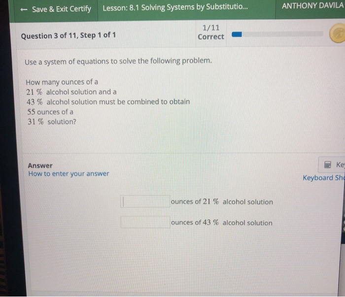 Solved ANTHONY DAVILA + Save & Exit Certify Lesson: 8.1 | Chegg.com