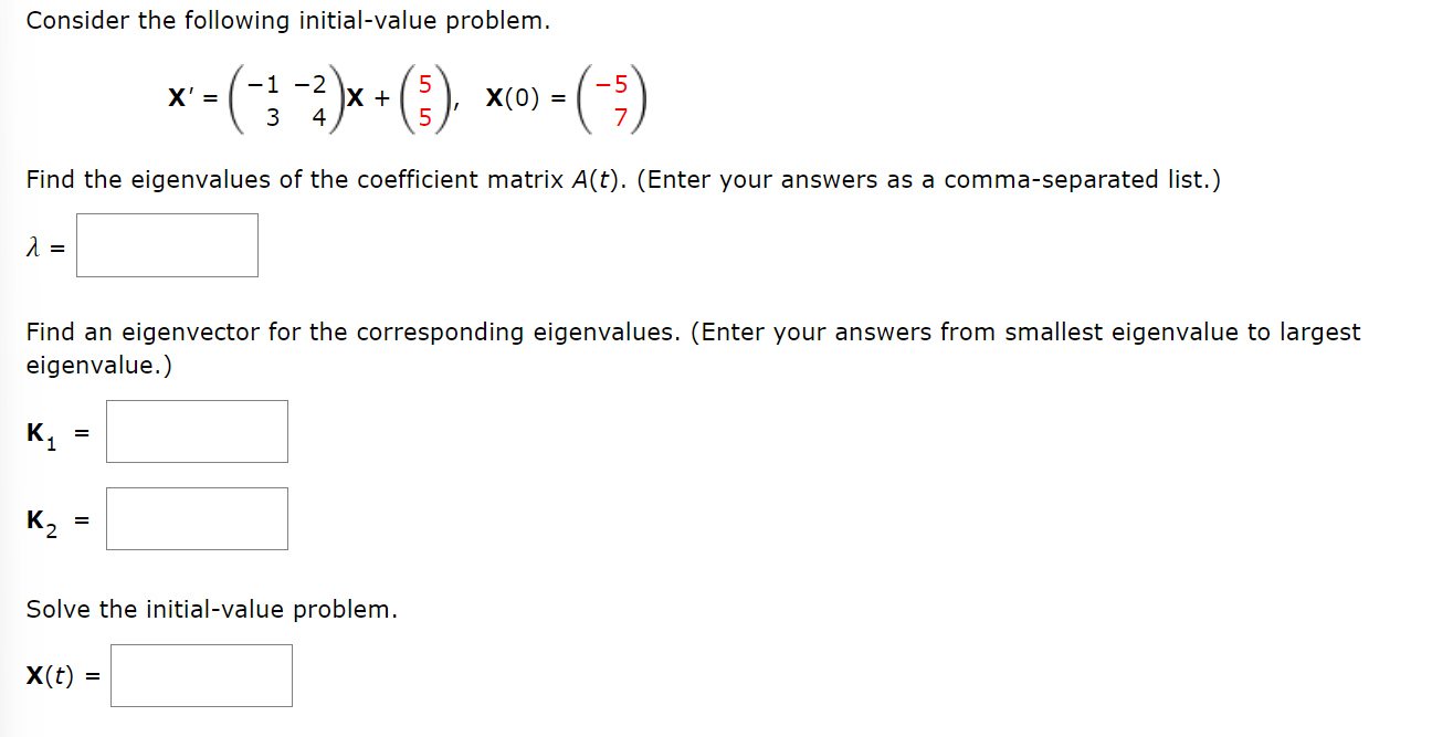 Consider the following initial-value | Chegg.com