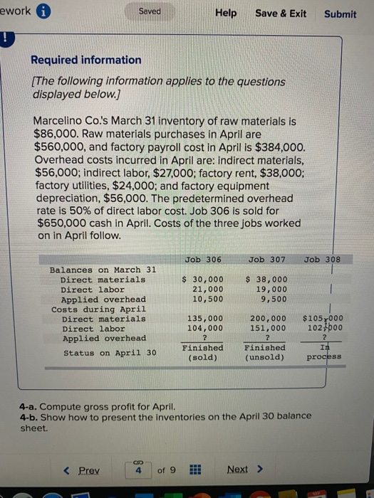 Solved ework Saved Help Save & Exit Submit Required | Chegg.com
