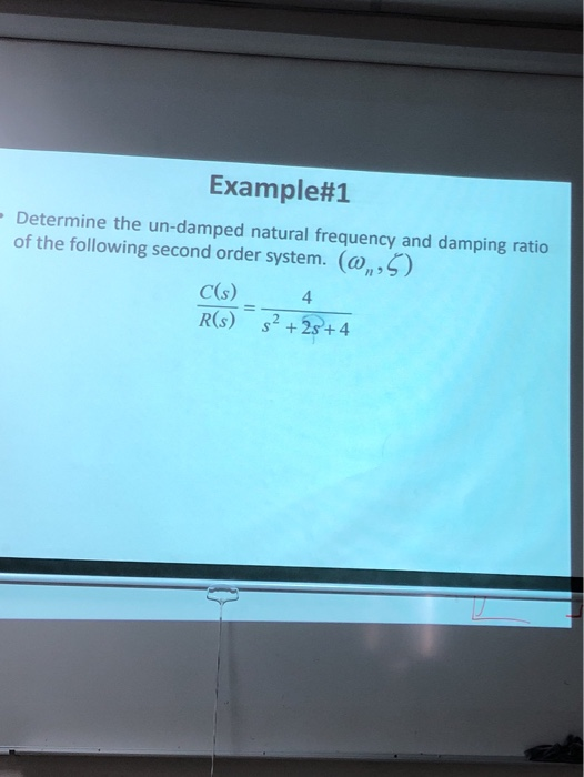 Solved Example#1 Determine the un-damped natural frequency | Chegg.com