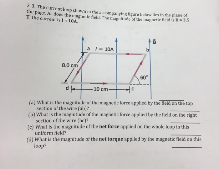 Solved 3-3: The current loop shown in the ac current loop | Chegg.com