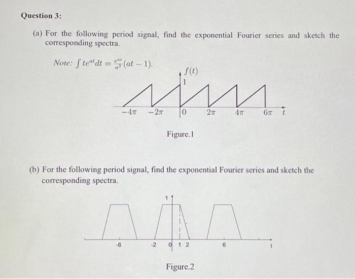 Solved (a) For the following period signal, find the | Chegg.com