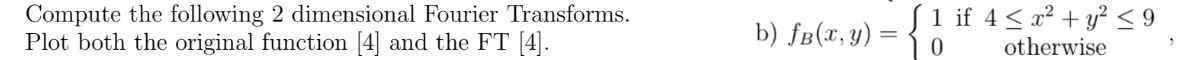 Solved Compute the following 2 ﻿dimensional Fourier | Chegg.com