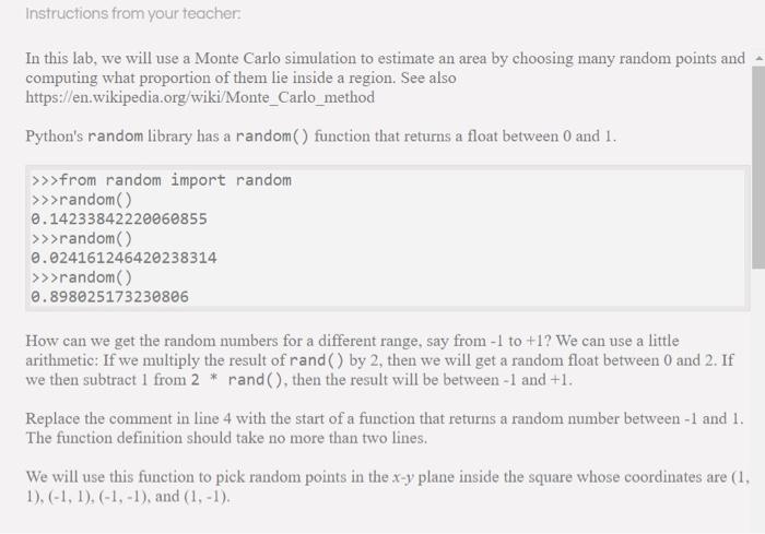 Solved Instructions from your teacher In this lab, we will | Chegg.com