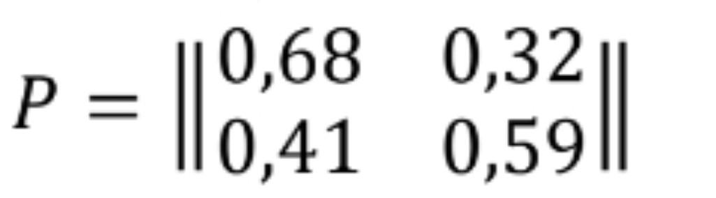 from probability matrix 2x2, find probability | Chegg.com