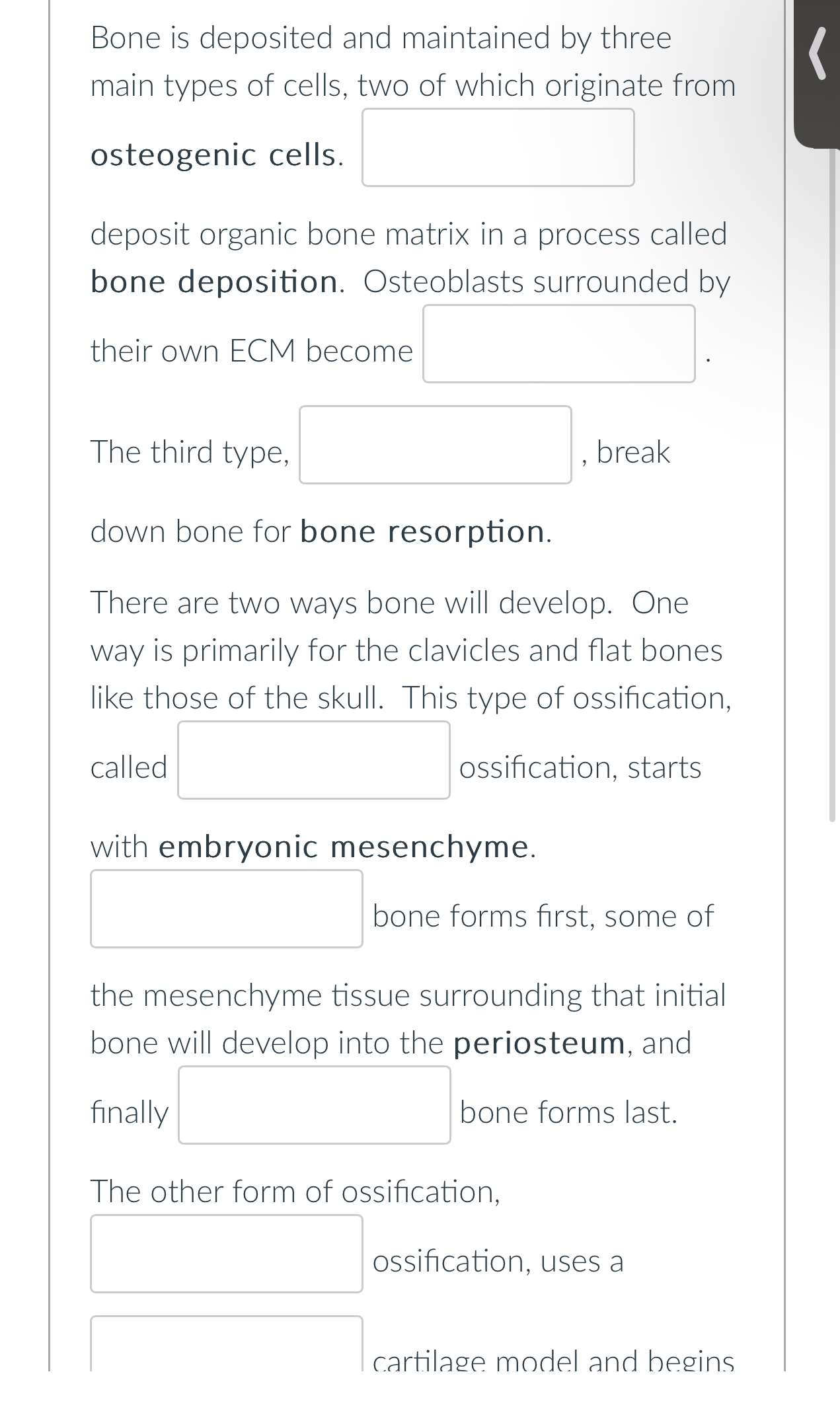Solved Bone is deposited and maintained by three main types | Chegg.com