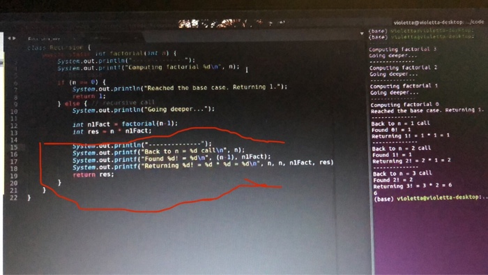 Solved the picture above is a java recursion code.i know | Chegg.com