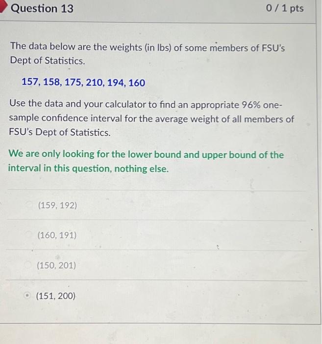 Solved The data below are the weights (in lbs) of some | Chegg.com