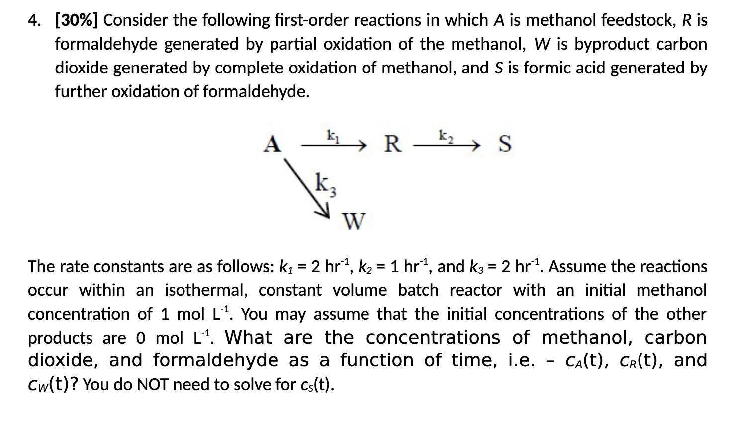Solved Consider the following first-order reactions in which | Chegg.com