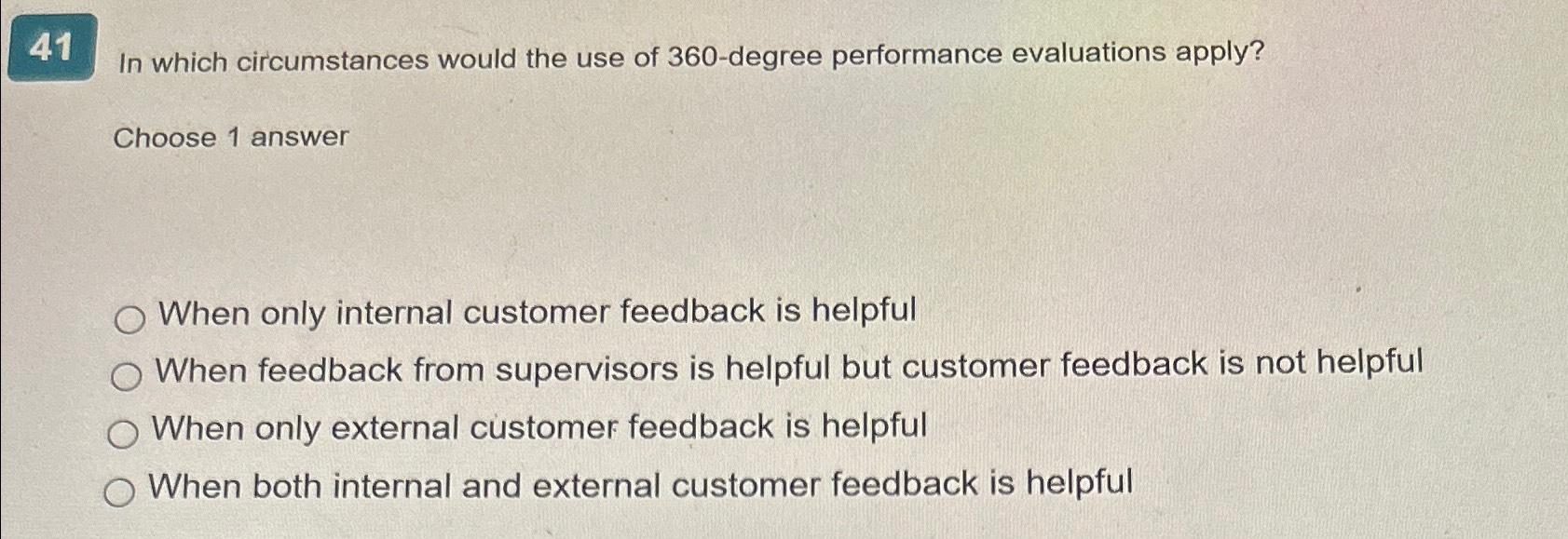 Solved 41 ﻿In which circumstances would the use of | Chegg.com