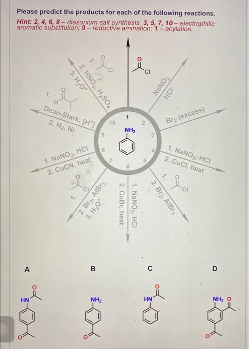 Solved Please Predict The Products For Each Of The Following