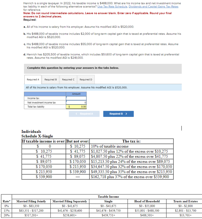 Solved Henrich is a single taxpayer. In 2022 , ﻿his taxable | Chegg.com