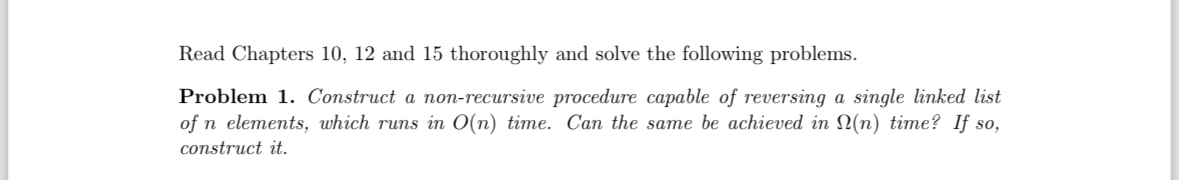 Solved Draw a non-recursive procedure capable of reversing a | Chegg.com