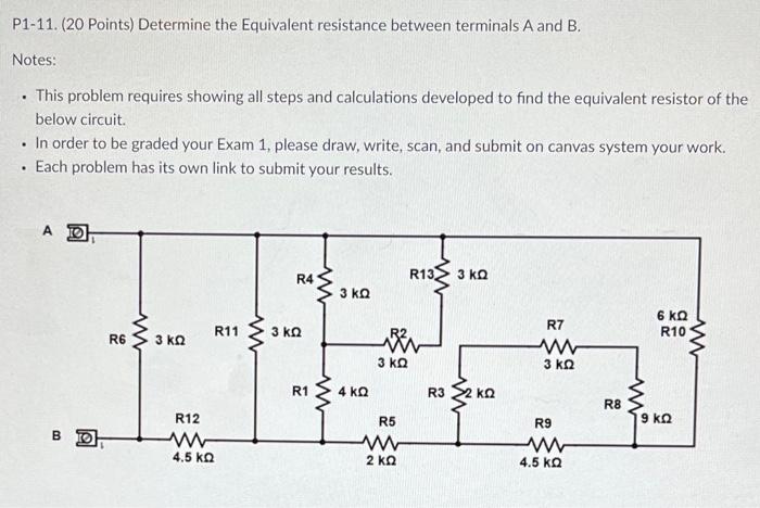 Solved P1-11. (20 Points) Determine the Equivalent | Chegg.com