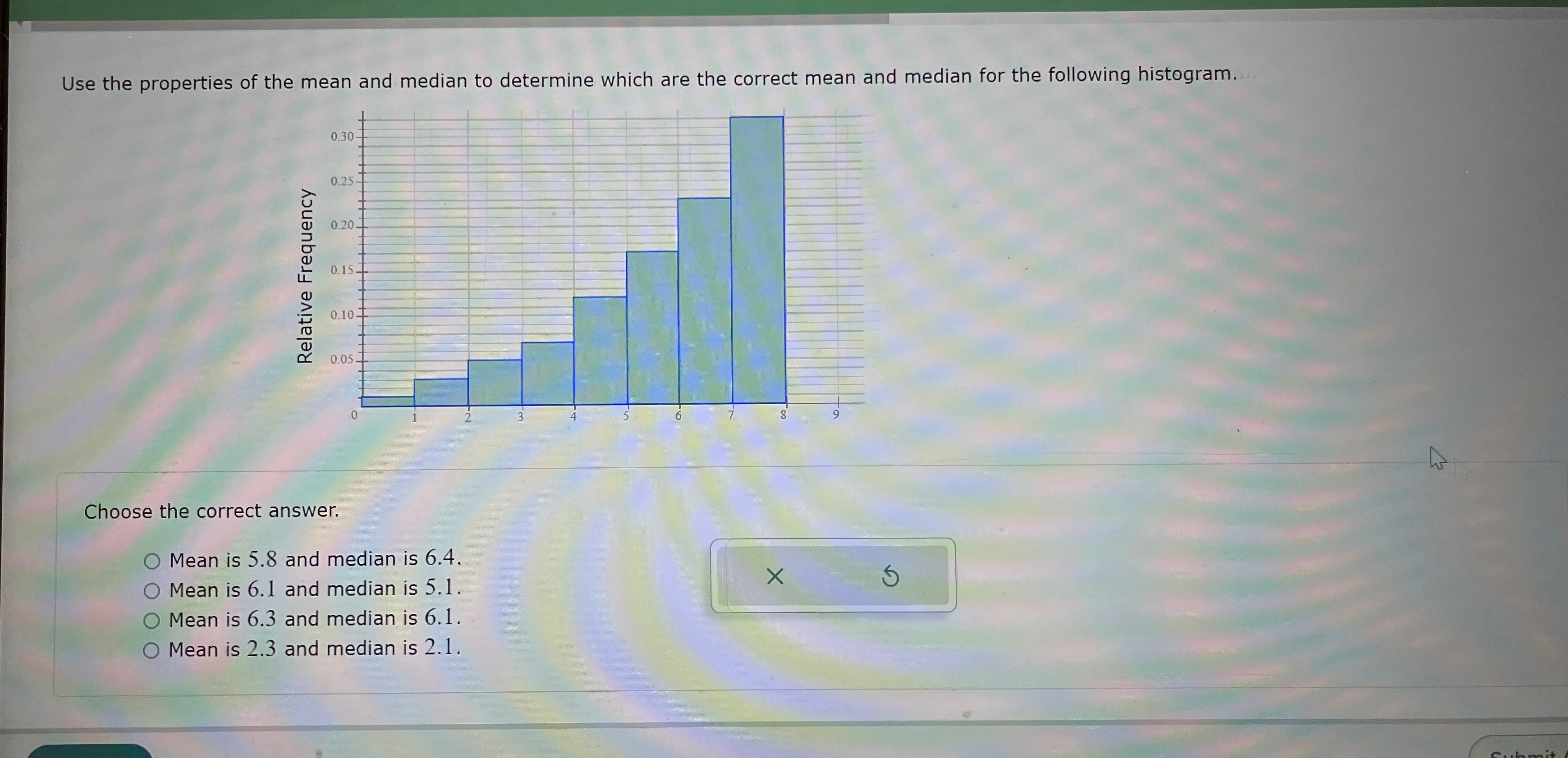 Solved Use the properties of the mean and median to | Chegg.com