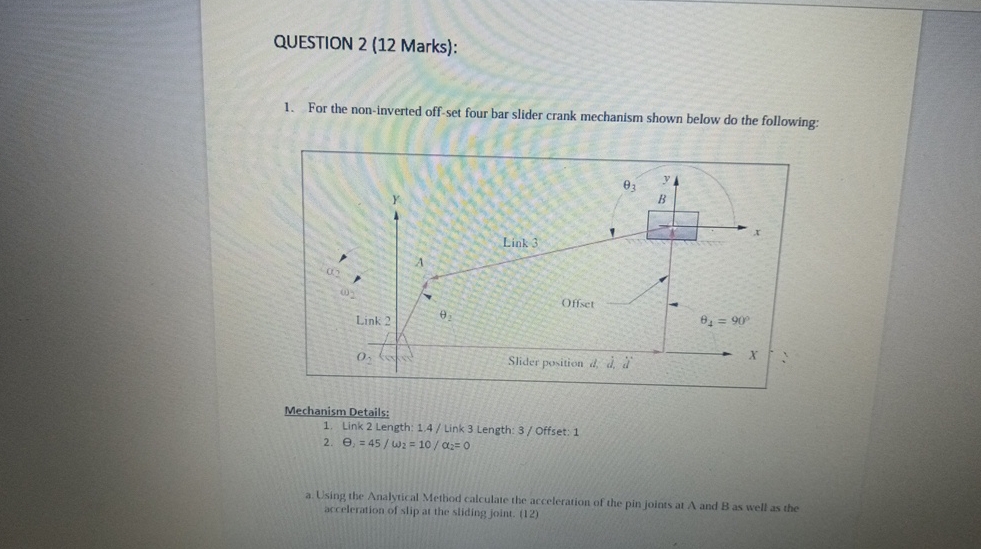 Solved QUESTION 2 (12 ﻿Marks):For the non-inverted off-set | Chegg.com