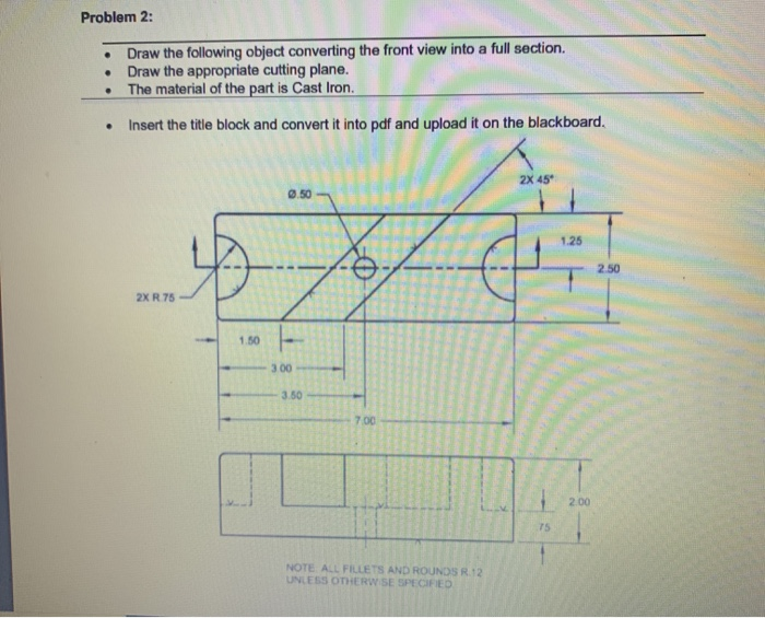 Solved Problem 2: • . Draw the following object converting | Chegg.com