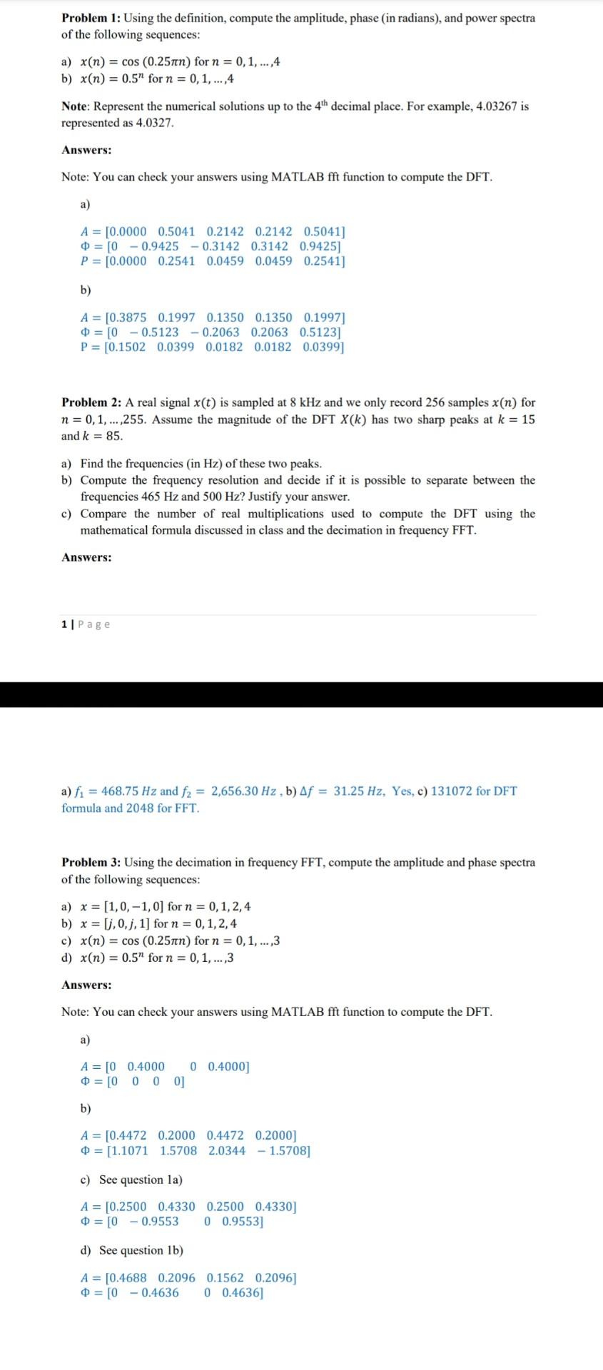 Solved Problem 1: Using the definition, compute the | Chegg.com