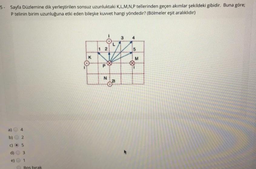 Solved Sayfa Düzlemine dik yerleștirilen sonsuz uzunluktaki | Chegg.com