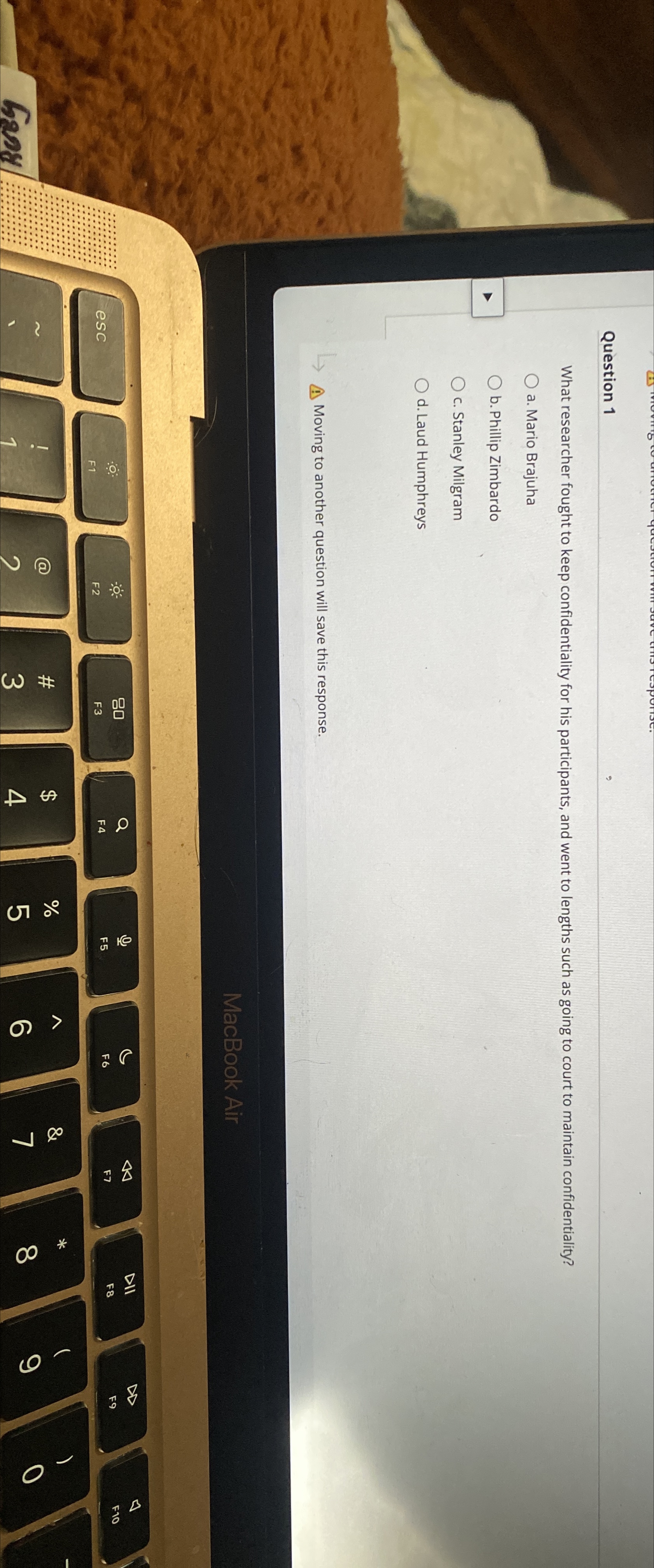 Solved Question 1What researcher fought to keep | Chegg.com