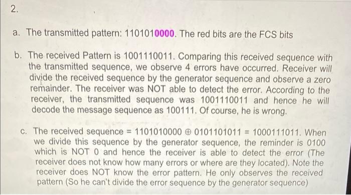 Solved a Implement an error detection mechanism using the | Chegg.com