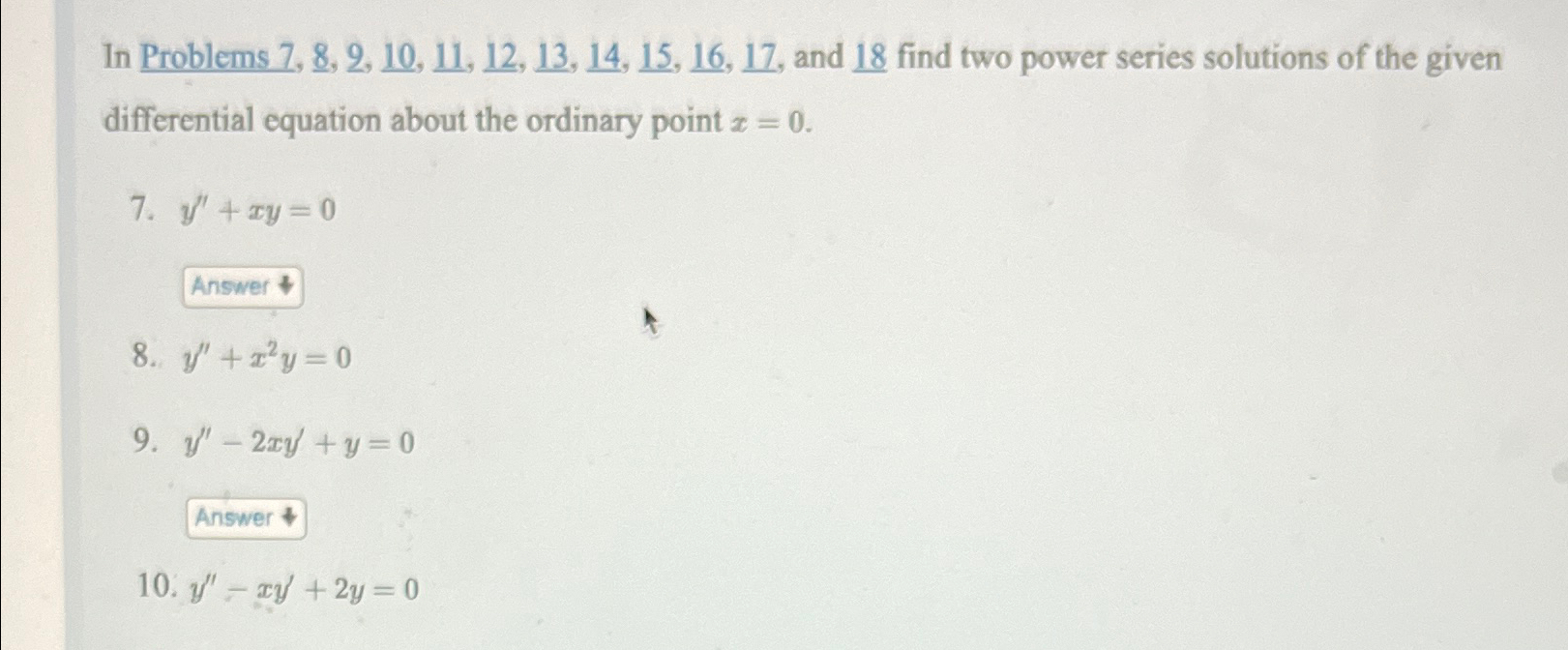 Solved In Problems 7,8,9,10,11,12,13,14,15,16,17?, ﻿and 18 | Chegg.com