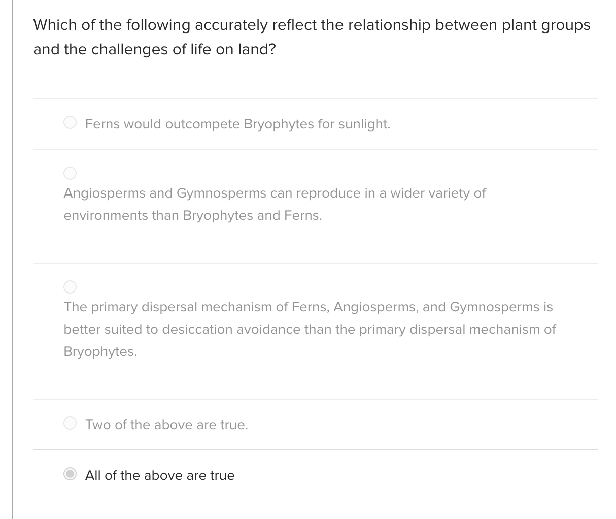 Solved Which of the following accurately reflect the | Chegg.com