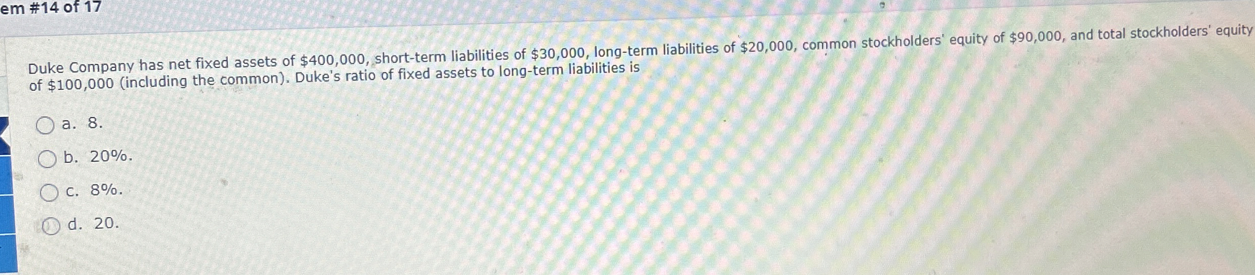 Solved of $100,000 (including the common). ﻿Duke's ratio of | Chegg.com