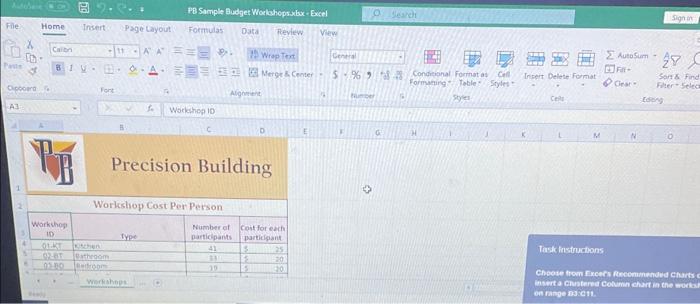 Solved Task Instructions Choose from Excel's Recommended | Chegg.com Solved Task Instructions Choose from Excel's Recommended | Chegg.com