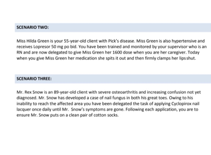 Solved Performance Demonstration - Assisting a Person with | Chegg.com