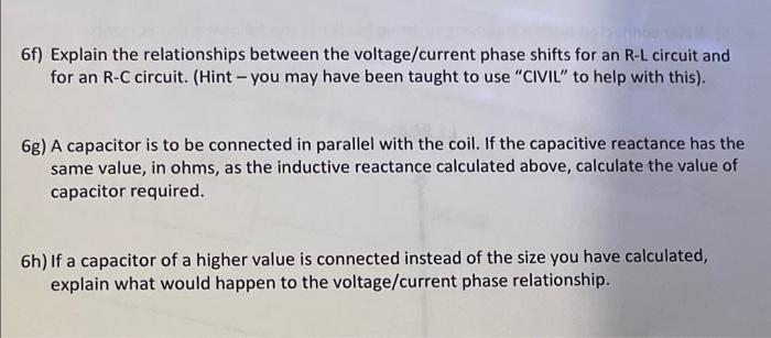Solved 6e) Sketch a waveform of the voltage/current values | Chegg.com