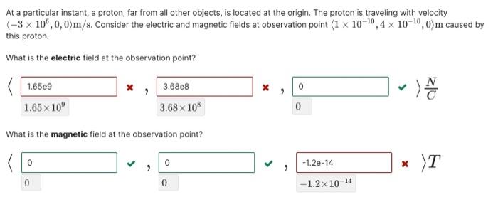 Solved At a particular instant, a proton, far from all other | Chegg.com