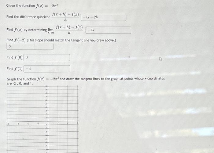Solved For the above function f(x)=3⋅0.5x, estimate f′(x) | Chegg.com