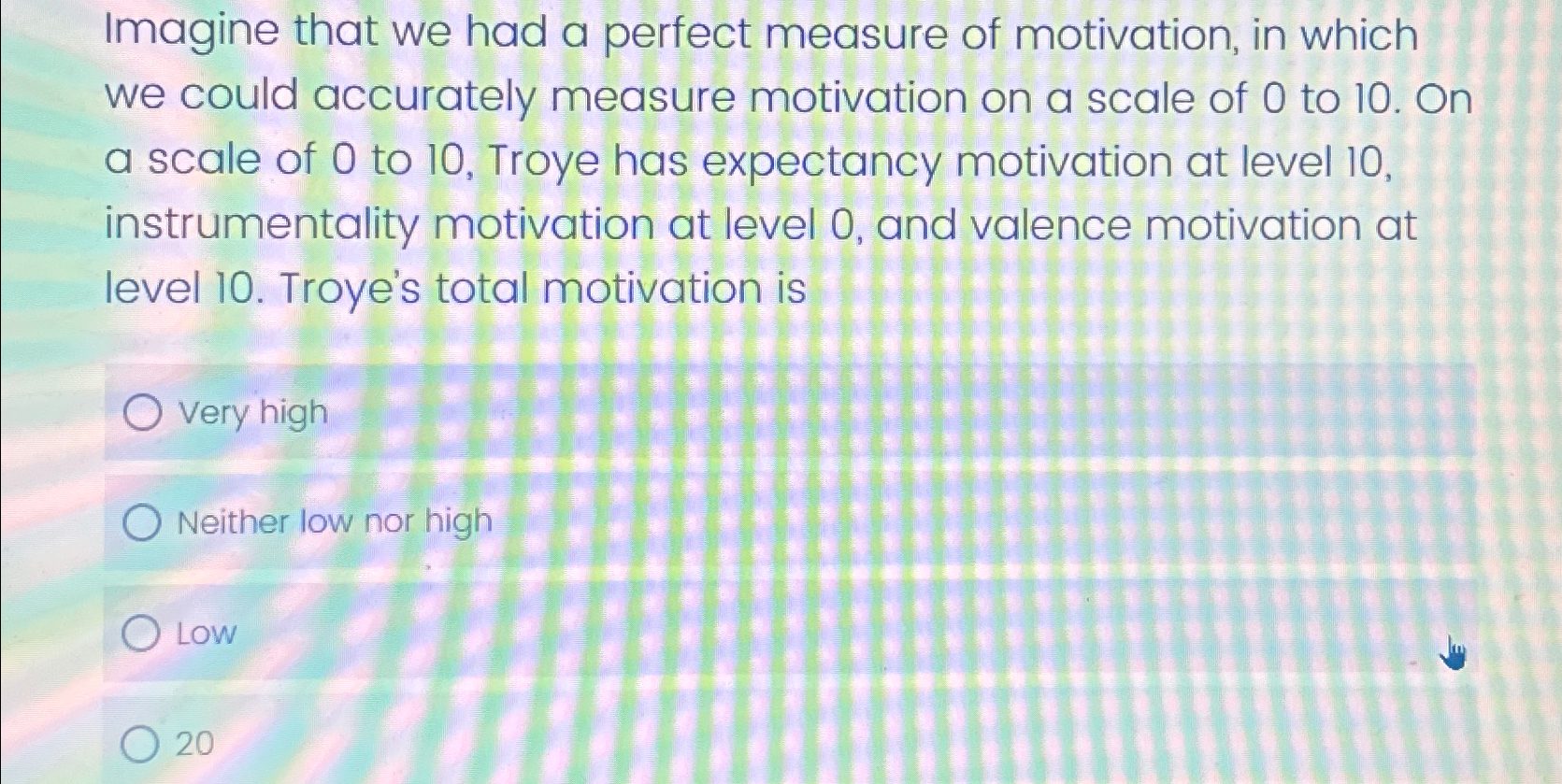 Solved Imagine that we had a perfect measure of motivation, | Chegg.com