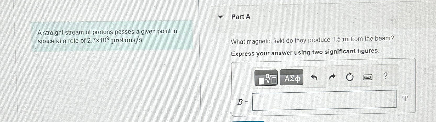 Solved A straight stream of protons passes a given point in | Chegg.com