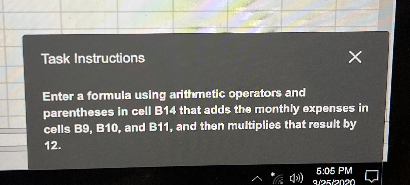 Solved Task InstructionsEnter a formula using arithmetic | Chegg.com