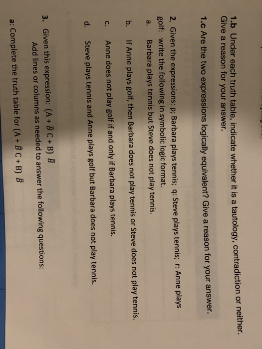 Solved 1. i. pv-pvr ^- ii. pvq^r(pvr) a. Complete the truth | Chegg.com