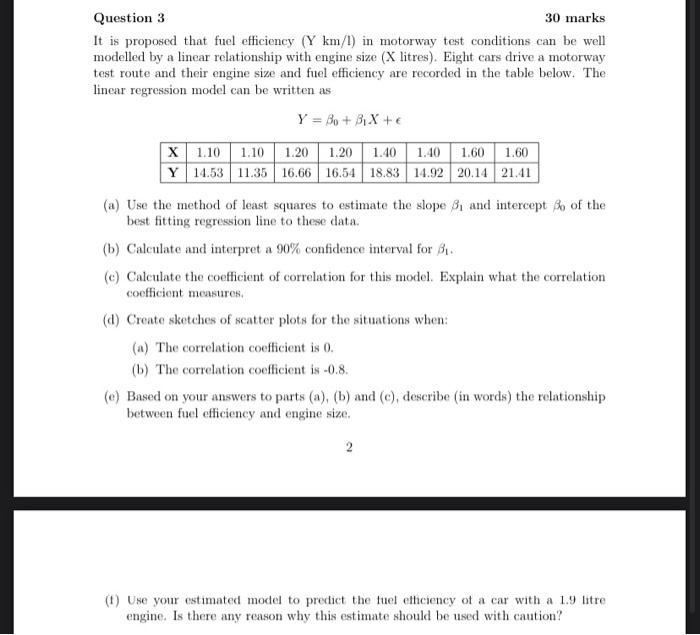 Solved Question 3 30 marks It is proposed that fuel | Chegg.com