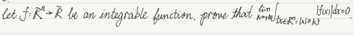Solved let f:Rn→Rˉ be an integrable function. prove that | Chegg.com