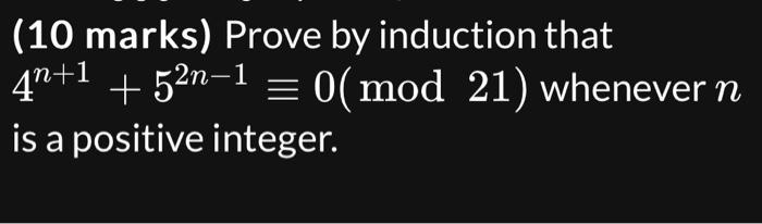 Solved (10 marks) Prove by induction that | Chegg.com