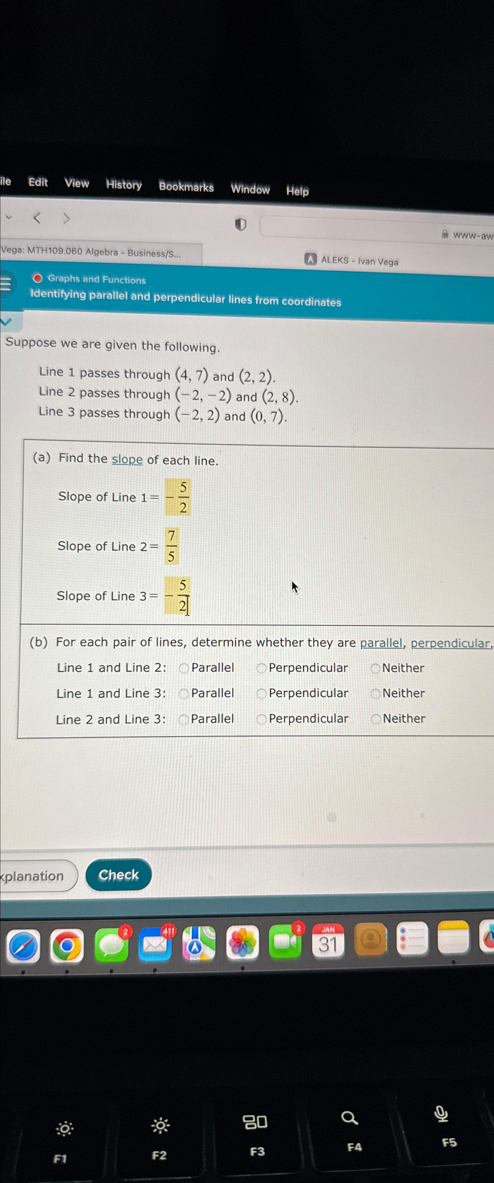 Solved Suppose we are given the following.Line 1 ﻿passes | Chegg.com