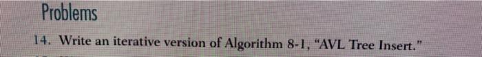Solved ALGORITHM 8-1 AVL Tree Insert Algorithm AVLInsert | Chegg.com