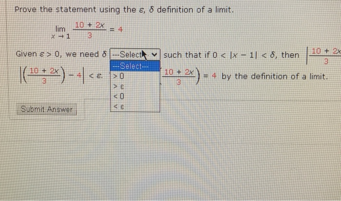Solved Prove the statement using the ε, & definition of a | Chegg.com