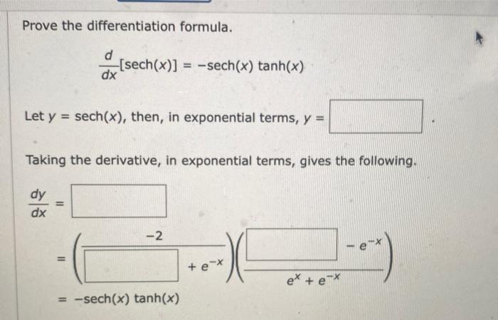 Solved Prove the differentiation formula. | Chegg.com