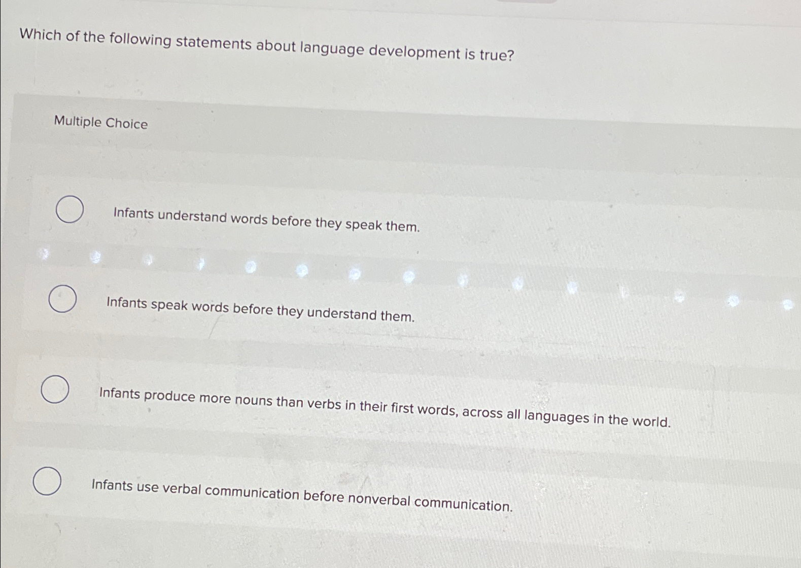 Solved Which of the following statements about language | Chegg.com