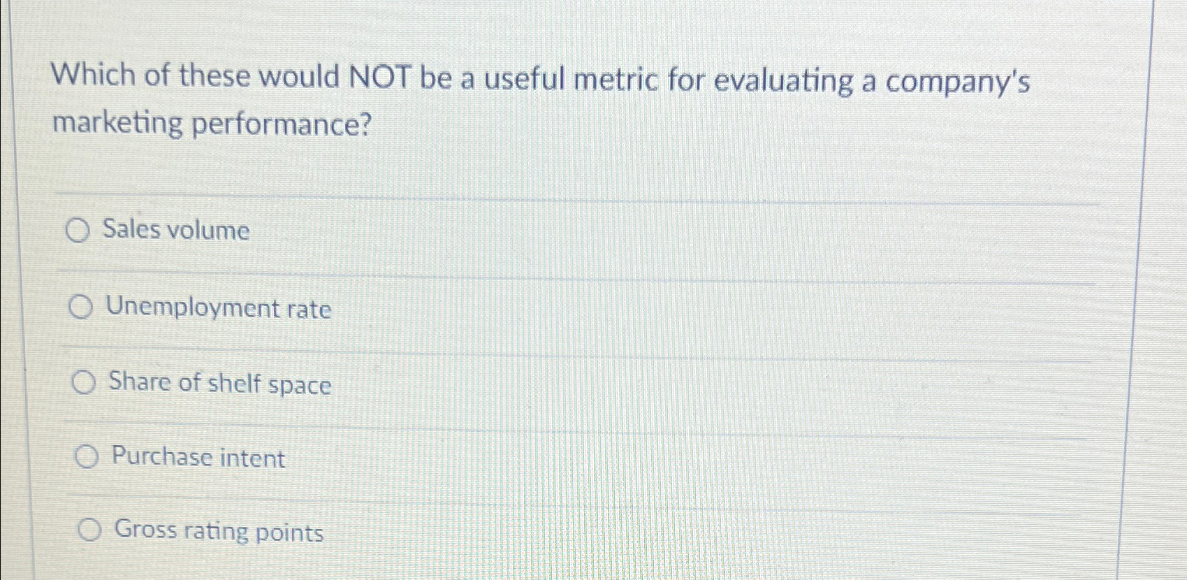 Solved Which of these would NOT be a useful metric for | Chegg.com